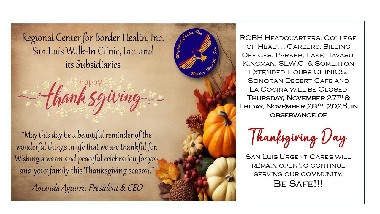 Thanksgiving Day- Office Closed - San Luis Walk-In Clinic, Inc ...