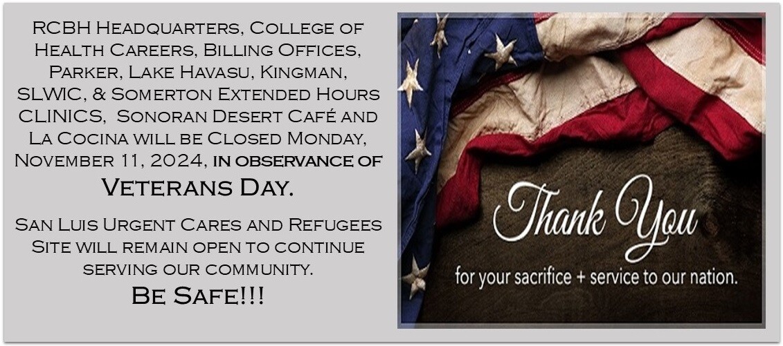 Veteran's Day 2024- Clinics Closed - San Luis Walk-In Clinic, Inc ...